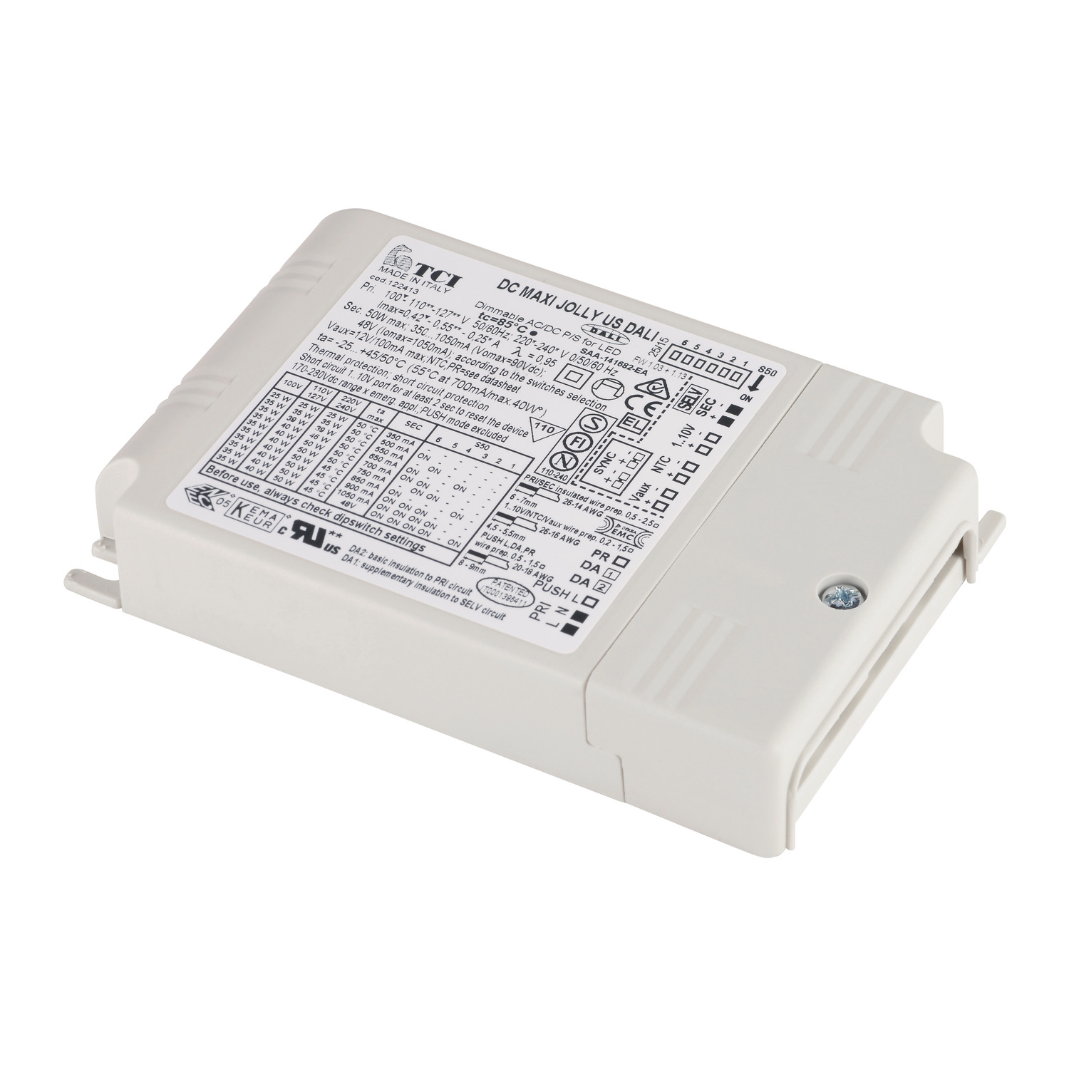 TCI LED DRIVER, 50W, 350-1050mA, DALI dimbaar