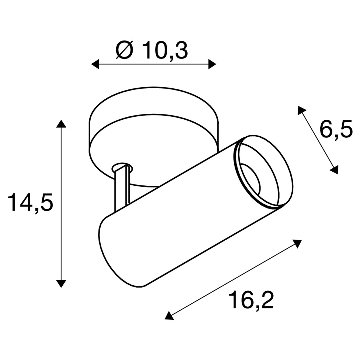SLV NUMINOS® SPOT PHASE S LED, wit - 1004102