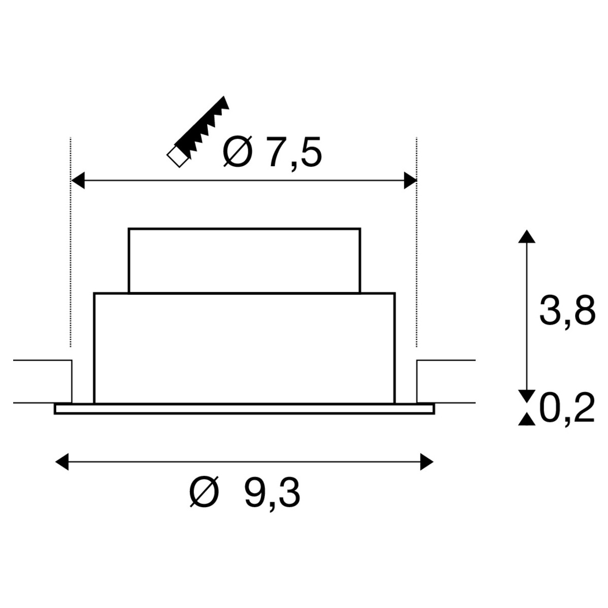 SLV NEW TRIA® 75 LED, wit - 1007401
